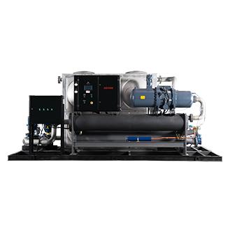 China 160 Ton Water Cooled Screw Chiller System - 614.7 kW Cooling Capacity with 4000×2680×2485 mm Dimensions for sale