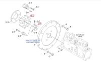 China Hyundai R480-9 Excavator Coupling Assy 11NB-13010 240K 1NB-13030 Pump Mounting for sale
