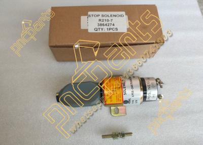 China Hyundai R210-7 Stop Solenoid 3864274 24V Fuel Shutoff Valve for Excavator 1751ES-24E7U1B1S5 for sale