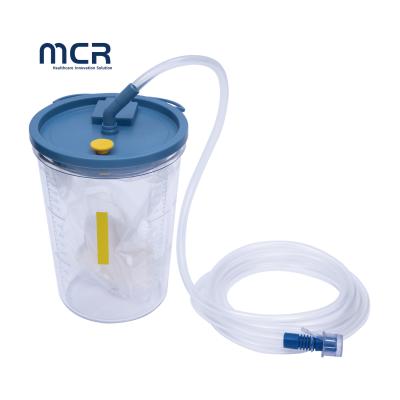 China Medical Disposable Suction Canister with Solidifier - 1.5L 2L 2.5L Capacity PVC Construction for sale