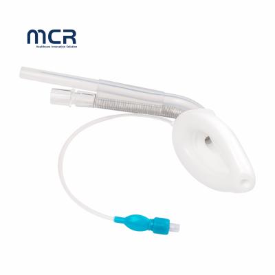 China Double Lumen Curved Laryngeal Mask Airway 95° with Liquid Silicone Cuff Sizes 1.0-5.0 for sale