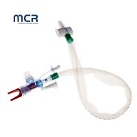 China Disposable Automatic Flushing Closed Suction Catheter 72h Double Swivel Elbow Adult 10Fr-16Fr for sale