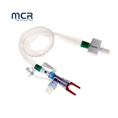 China Disposable Automatic Flushing Closed Suction Catheter 72h Double Swivel Elbow Adult 10Fr-16Fr for sale