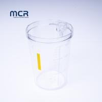 China Medical Grade PVC Suction Canisters 1.5L 2L 2.5L Capacity with Overflow Protection for Anesthesia Equipment for sale