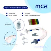 China Push Switch And Luer Lock Closed Suction Catheter 72H For Child for sale
