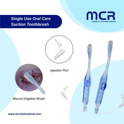 China Medical Wound Irrigation Brush with Injection Port for Saline 2 Sizes Adult I II for sale