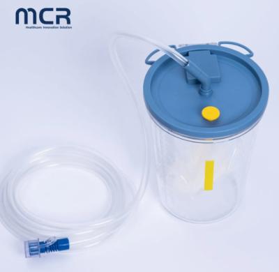 China Disposable Suction Liner Bag 1500cc with Bacteria Filter and Non-Return Valve Medical Grade for sale
