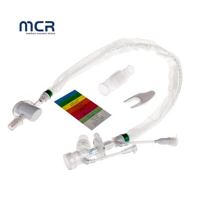 China Closed Suction Catheter with Y Piece 10fr 12fr 14fr 16fr Soft Blue Tip Double Swivel Connector for ICU Ventilation for sale