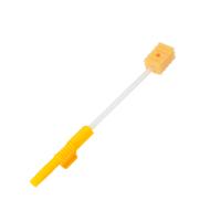 China Medical Suction Toothbrush with Flushing Port Silicone Brush Head Transparent Handle Adult Size I II Oral Care for sale