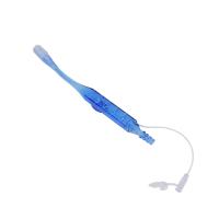 China Medical Suction Toothbrush with Flushing Port Silicone Brush Head Transparent Handle Adult Size I II Oral Care for sale