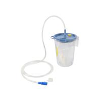 China Disposable Medical Suction Liner Bag 1500ml 2500ml with Anti-Overflow Canister EO Sterile for sale