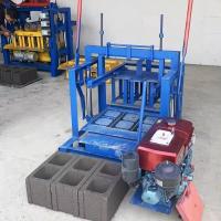 China Manual Diesel Cement Waste Slay Hollow Brick Making Machine 550W Vibration Motor 220V 380V for sale