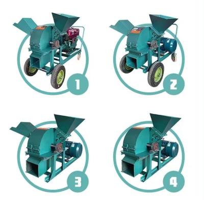 China Small Log Wood Crusher 420-1800 for Agricultural Bark Shredding Pure Wood Chip Crushing 4 Blades for sale