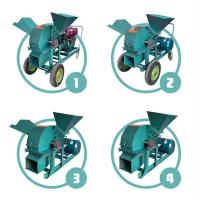 China MC-W-700 Diesel Wood Hammer Mill 220mm Feed Capacity 700-1200kg/h for Forestry Biomass for sale