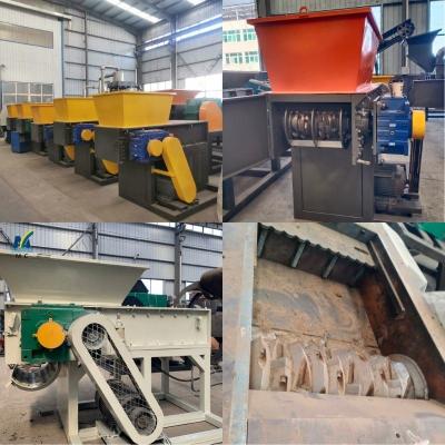 China Solid Blade Roll Automatic Shredder for Recycling Waste Rubber Tire Paper in 2024 for sale