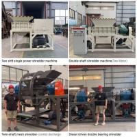 China Double Shaft Shredder for Wood Pallet Cardboard Recycling 10-200mm Output 7.5-220KW for sale