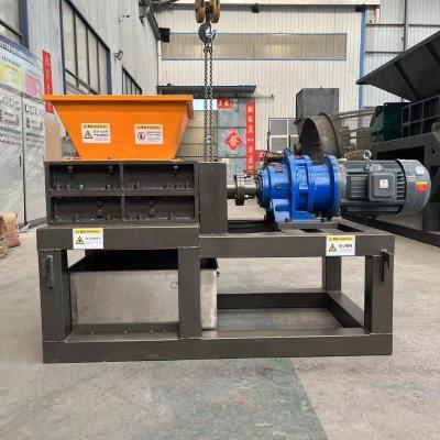 China MCS-400 Twin Shaft Shredder 7.5kW 300mm Chamber for Scrap Metal Plastic Glass Bottle for sale