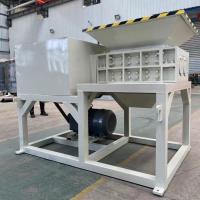 China Small Mobile Double Shaft Shredder for Waste Branch Recycling Plastic 7.5KW for sale
