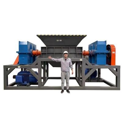 China Industrial Double Shaft Shredder 7.5-220KW for Plastic Metal Wood Waste Recycling for sale