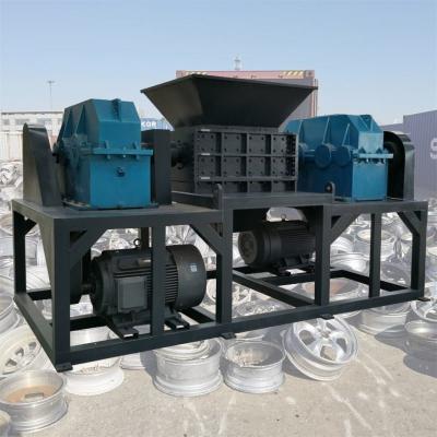 China Aluminum Alloy Scrap Metal Shredder Double Shaft 5200kgs Machine Weight 37kw Motor for sale