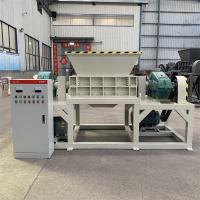 China Dual Shaft Shredder 400mm Chamber Scrap Tire Plastic Cardboard Rubber Shredding Machine for sale