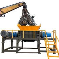 China Dual-Shaft Shredder 350x130x210cm Customizable Motor Power for Home and Industrial Waste for sale