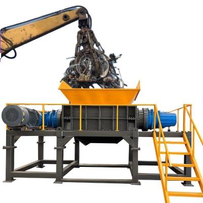 China Dual-Shaft Shredder 350x130x210cm Customizable Motor Power for Home and Industrial Waste for sale