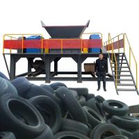 China Industrial Twin Shaft Shredder 7.5-220KW for Scrap Metal Tire Rubber Plastic Wood Recycling for sale