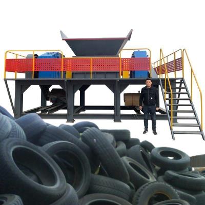China Industrial Twin Shaft Shredder 7.5-220KW for Scrap Metal Tire Rubber Plastic Wood Recycling for sale