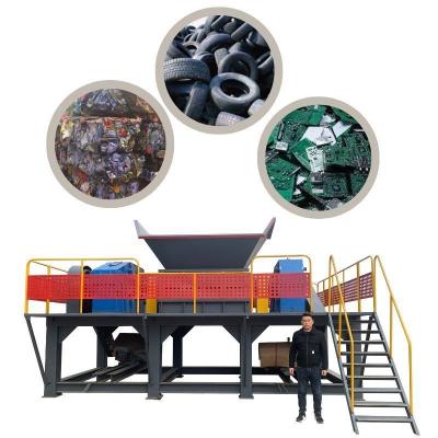 China Customized Double Shaft Shredder 7.5-220kW for Waste Pallets Sofa Carpet Recycling for sale