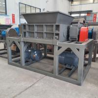 China Small Double Hob Barrel Spare Part Double-Shaft Shredder 300mm Blade Diameter 80rpm for Film Woven Bag Recycling for sale