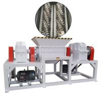 China Small Double Hob Barrel Spare Part Double-Shaft Shredder 300mm Blade Diameter 80rpm for Film Woven Bag Recycling for sale