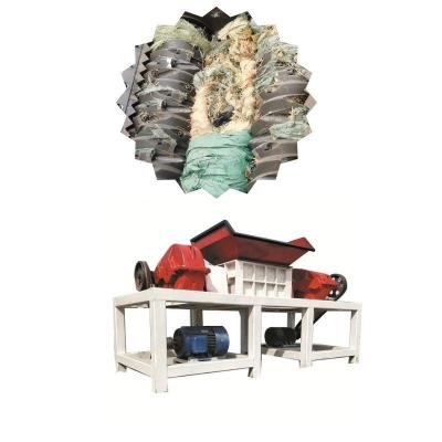 China Double Shaft Plastic Film Shredder 300mm Blade Diameter 80rpm for Recycling Bags Woven Bags for sale