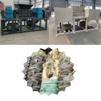 China Double Shaft Shredder Machine for PVC Waste Materials Leather Crusher 300mm Blade Diameter 80rpm for sale