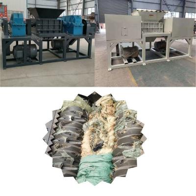 China Double Shaft Shredder Machine for PVC Waste Materials Leather Crusher 300mm Blade Diameter 80rpm for sale