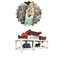 China Double Shaft Shredder Machine for PVC Waste Materials Leather Crusher 300mm Blade Diameter 80rpm for sale