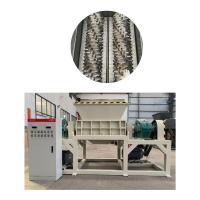 China Double Shaft Shredder Machine for PVC Waste Materials Leather Crusher 300mm Blade Diameter 80rpm for sale