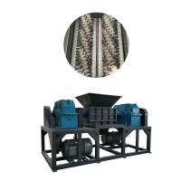 China Double Shaft Shredder Machine for PVC Waste Materials Leather Crusher 300mm Blade Diameter 80rpm for sale