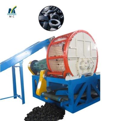 China Tire Shredder Machine 50-200mm Output Dual Shaft Rubber Shredder for Car Truck Tire Hub Recycling for sale