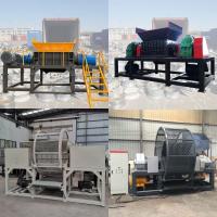 China Industrial Tire Shredder Machine 50-200mm Output Double Shaft Rubber Crumb Recycling 37kW for sale