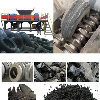 China MCS-1800 Double Shaft Tire Shredder 180kW for Scrap Car Truck Bumper Tyre Recycling with Rotating Screen for sale