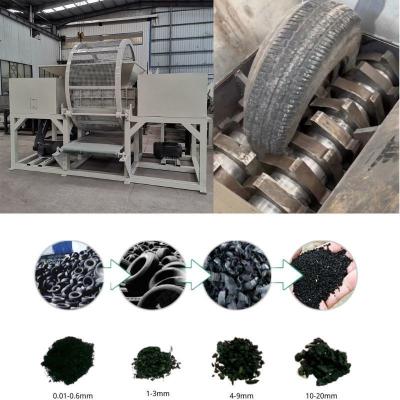 China 7*3.1*4m Size Used Tire Cutting Machine for Recycling Rubber Granule Processing Plant for sale