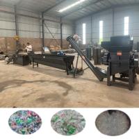 China PET Plastic Bottle Recycling Machine Line 300-2000kg/h Washing Crushing Granulating for sale