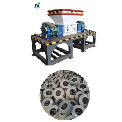China Industrial Double Shaft Shredder Machine 400mm Chamber Wood Plastic Metal Shredder for sale