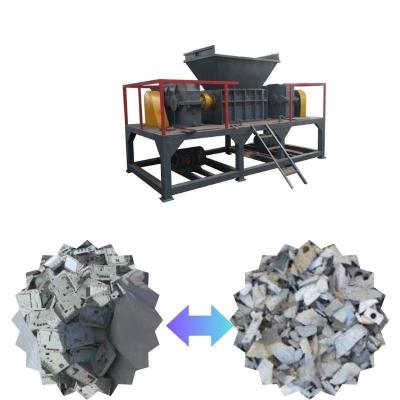 China PVC PP PE Plastic Scrap Double Shaft Shredder Machine 10-200 mm Output 7.5-220 kW Motor for sale