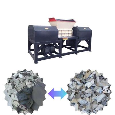 China Mini Plastic Shredder Machine Double Shaft 400mm Chamber 7.5KW for Industrial Waste Recycling for sale