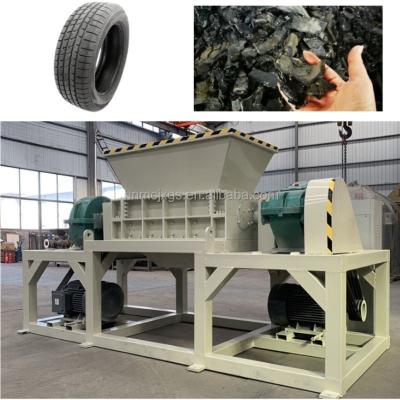 China Double Shaft Tire Shredder 50-200mm Output for Truck Car Rubber Recycling for sale