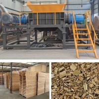 China Industrial Wood Branch Double Shaft Crusher Wood Shredding Machine 400-2200mm Chamber for sale