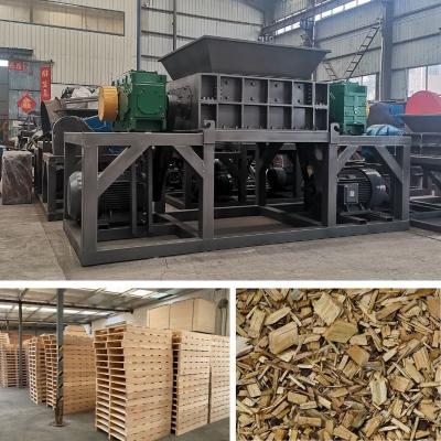 China CE Certified Twin Shaft Wood Chipper Shredder 7.5-220KW for Waste Wood Recycling for sale