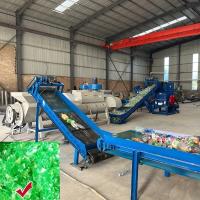 China PET Plastic Recycling Washing Line 300-2000kg/h Crushing Machine for Bottles Films for sale